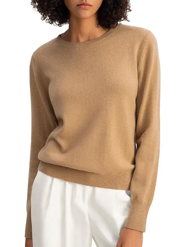 Lilysilk Baby Cashmere Crewneck Sweater - Camel