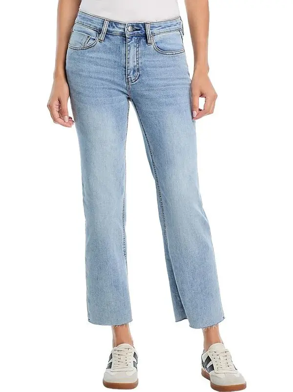 Aqua High Rise Straight Cropped Jeans - Indigo