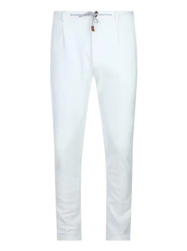 Eleventy Cotton Trousers - White