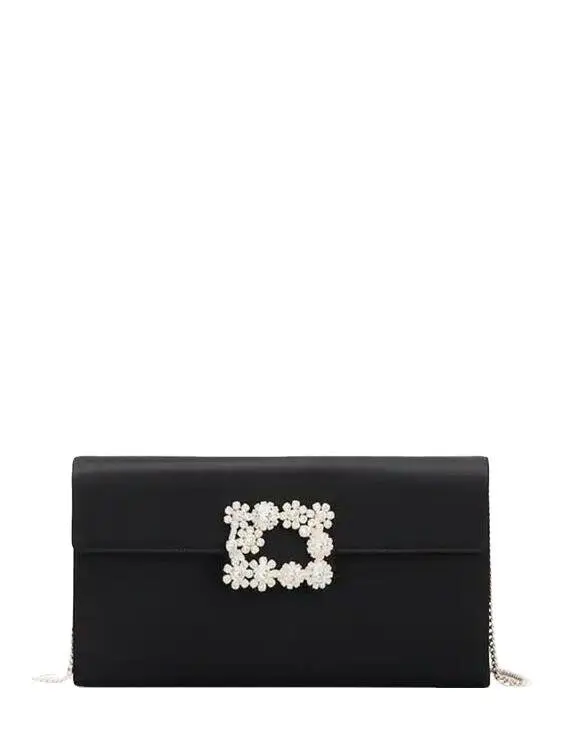 ROGER VIVIER Efflorescence Clutch - Black