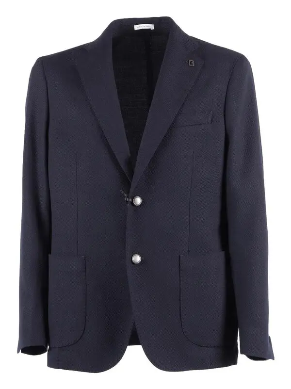 BRERAS MILANO Single-breasted Jacket - Blue
