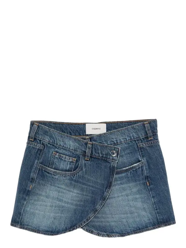 Coperni Mini Skirt In Faded Denim - Blue