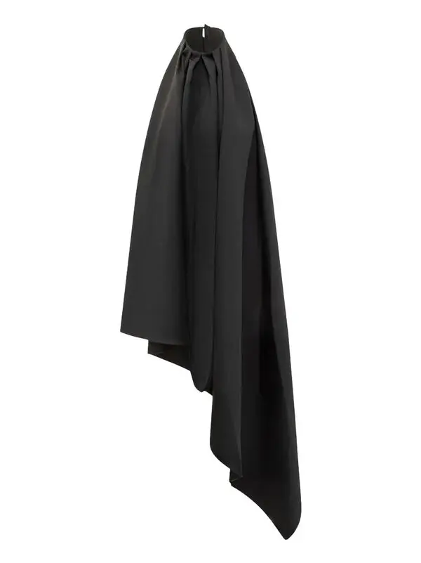 Givenchy Asymmetrical Draped Top - Black