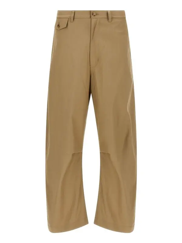 Comme Des Garçons Curved Leg Trousers - Beige