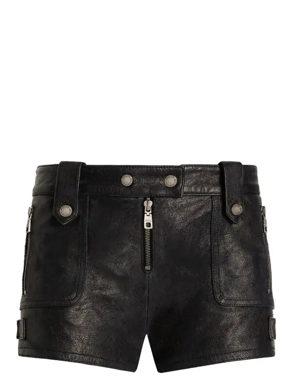 Dolce & Gabbana Vintage Leather Shorts - Black