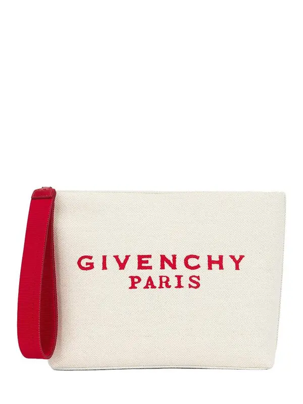 Givenchy Logo Pouch - Beige & Red