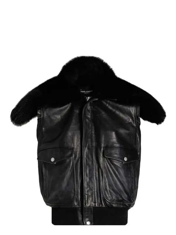Dolce & Gabbana Vintage Leather Jacket - Black