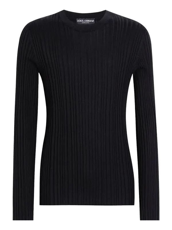 Dolce & Gabbana Silk And Cotton Pullover - Black