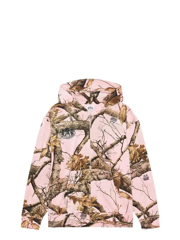 PLEASURES Realtree Velour Hoodie - Pink Edge