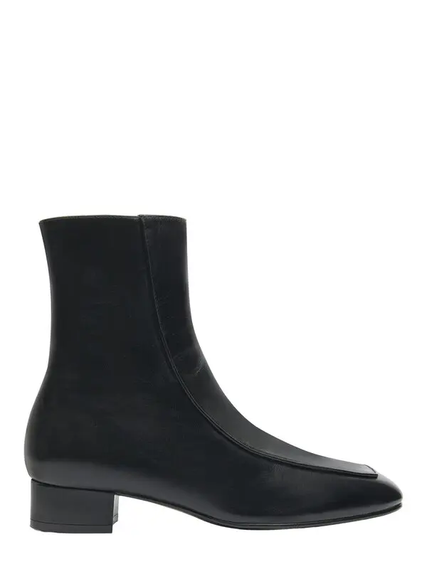 HERBERT LEVINE Leather Ankle Boots - Black