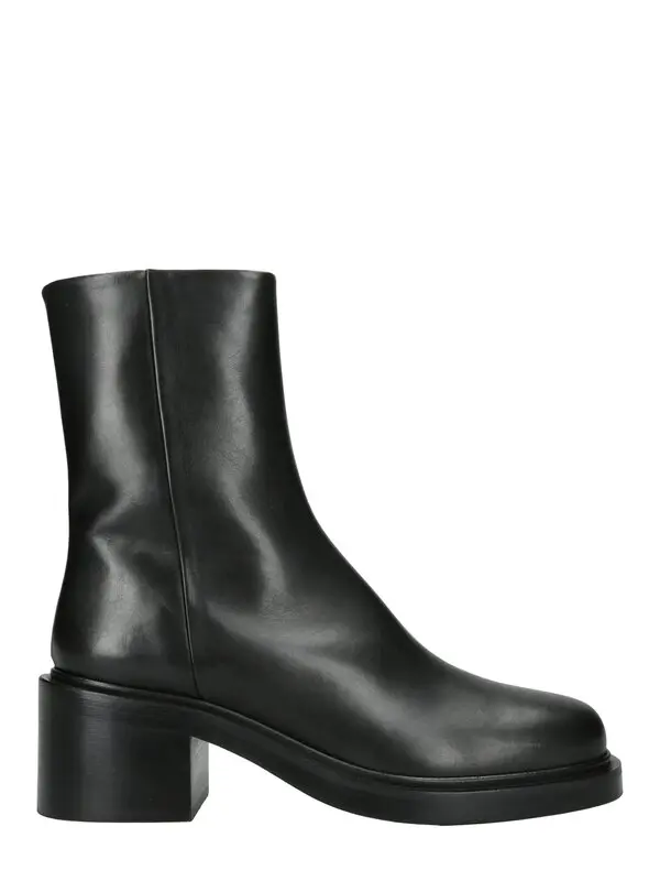 AeydĒ Leather Teddy Ankle Boots 65 - Black