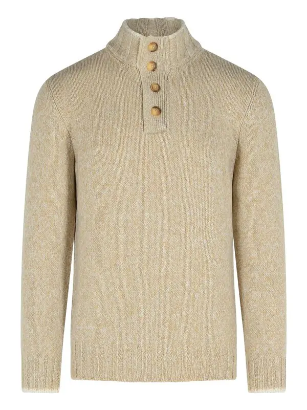 GRAN SASSO Melange Virgin Wool Sweater - Beige