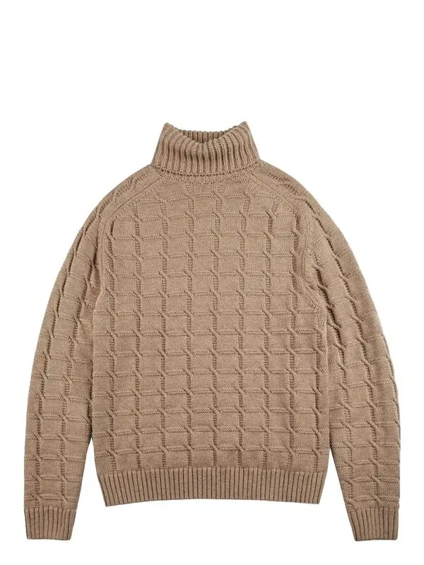 ZANONE Sim Fit Turtleneck Sweater - Beige