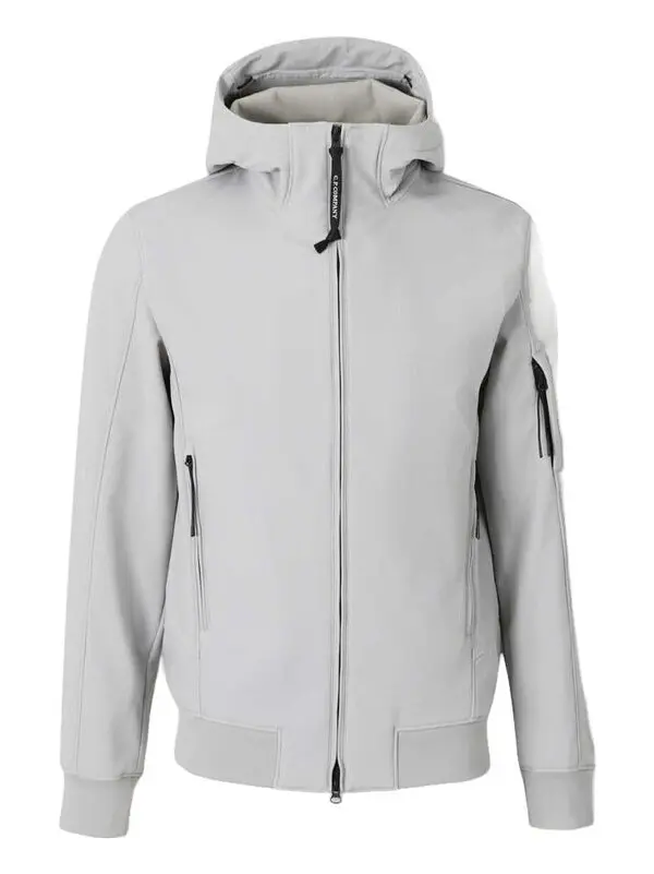 C.P. COMPANY Hooded Zip-up Jacket - Light Grey
