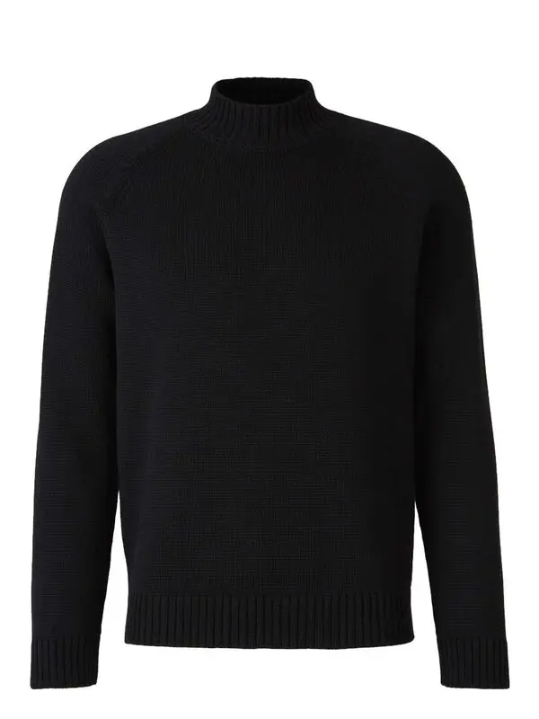 ZANONE Virgin Wool Knit Sweater - Black