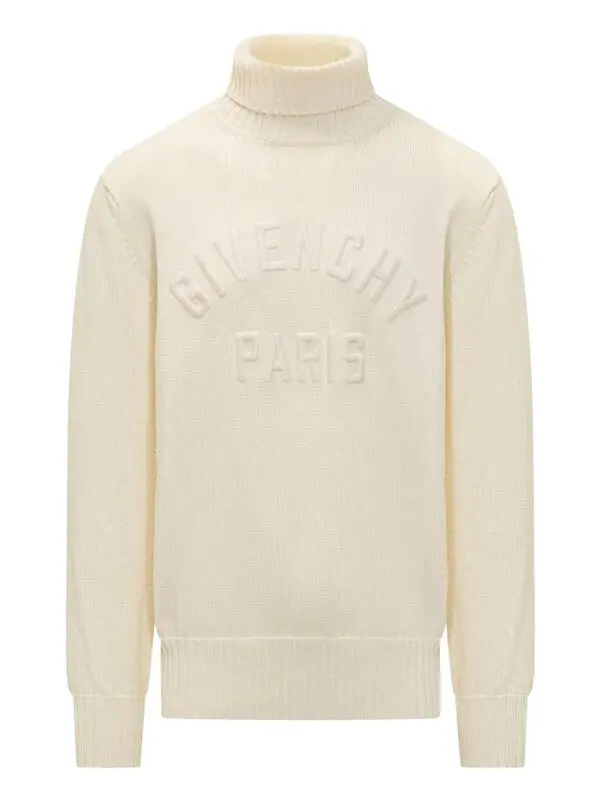 Givenchy High Neck Wool Sweater - Beige