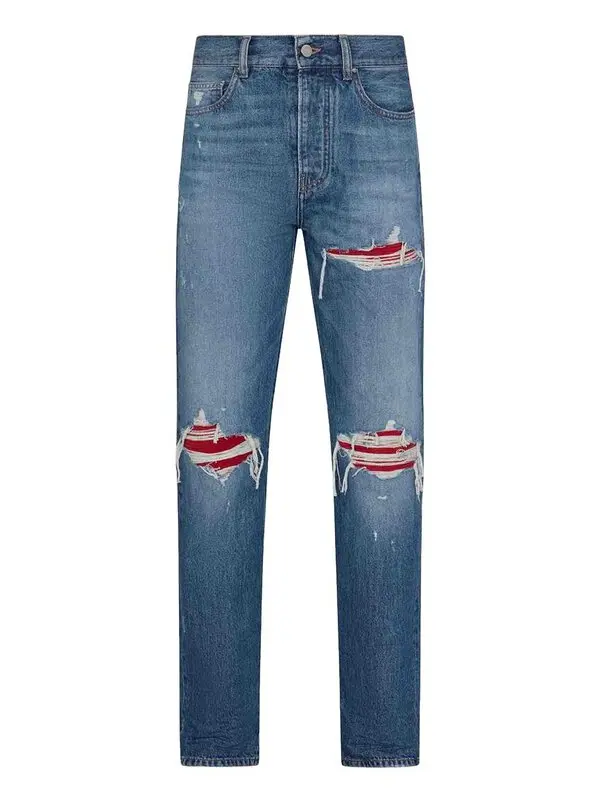 Amiri Jeans Straight Cotton - Denim Blue