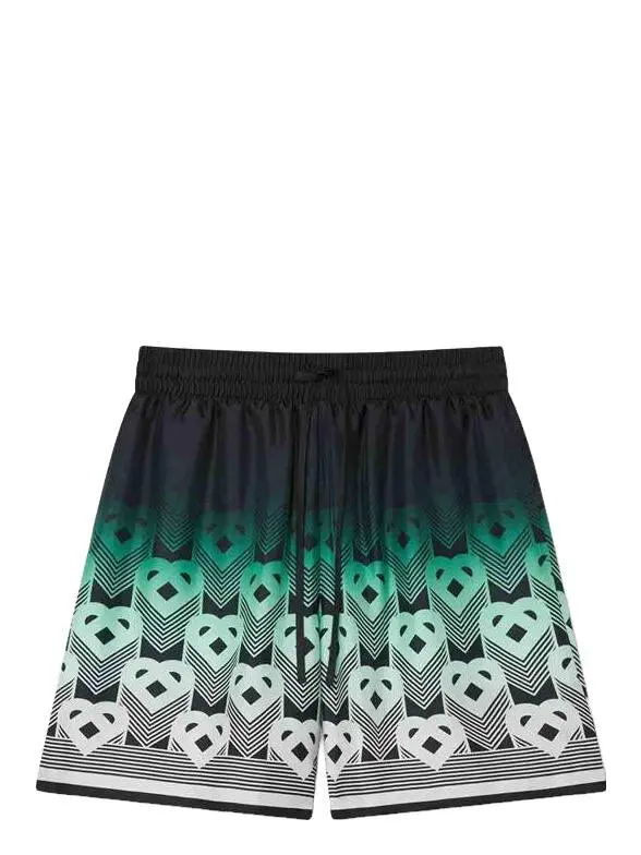 Casablanca Gradient Monogram Silk Bermudas - Green