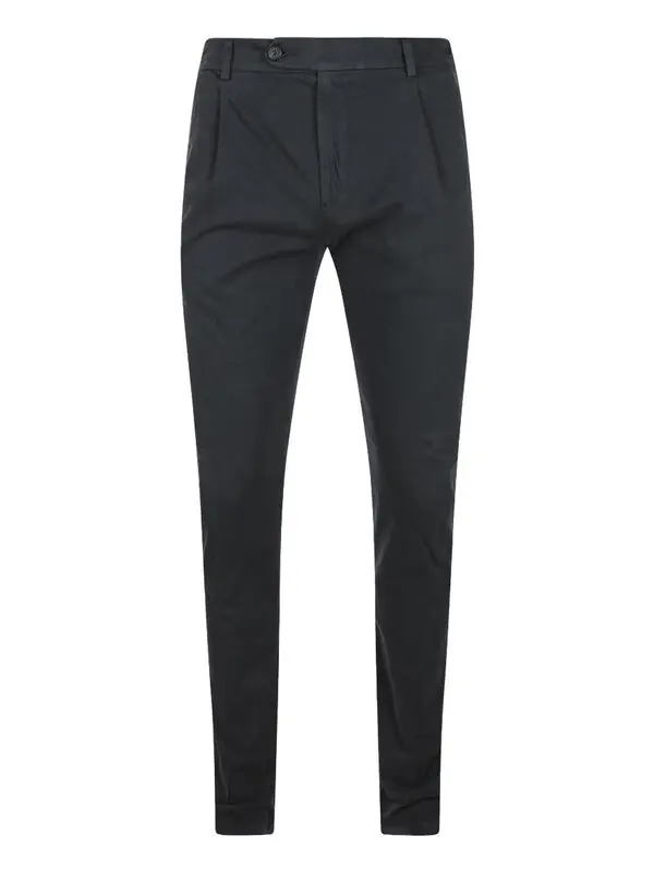 Eleventy Cotton Trousers - Black