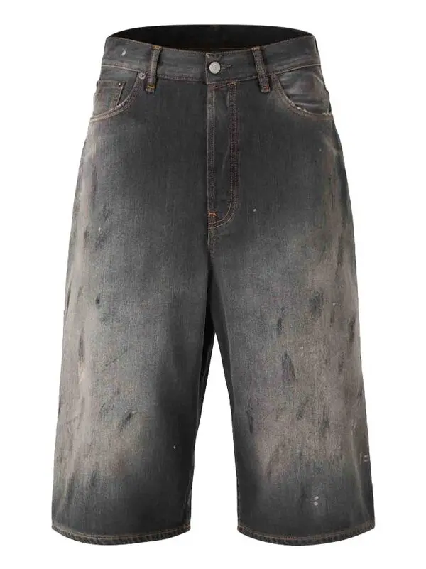 Acne Studios Wide Denim Bermudas - Denim Blue