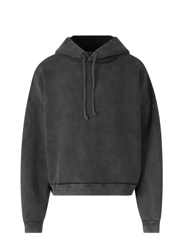 Acne Studios Cotton Hooded Sweatshirt - Antracite Grey