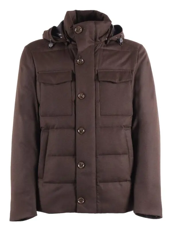 MONTECORE Short Down Jacket - Brown