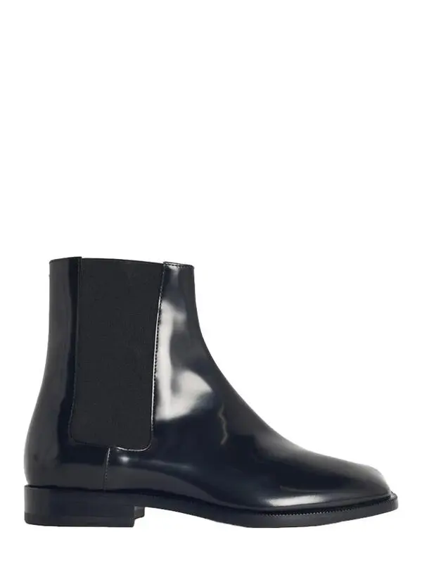 MAISON MARGIELA Leather Tabi Ankle Boots - Black
