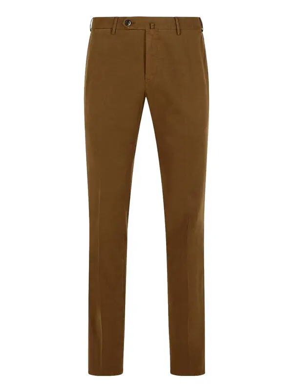 PT TORINO Slim Stretch Cotton Pants - Brown