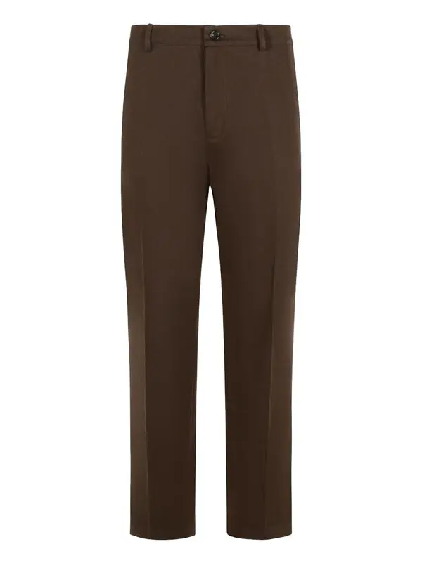 Burberry Cotton Trousers - Brown