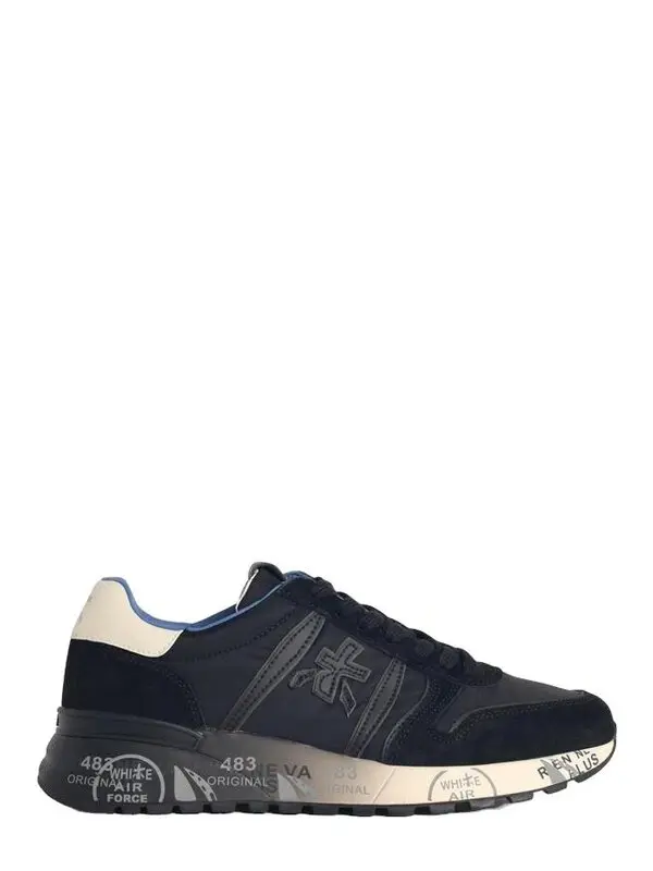 Premiata Lander Leather Blend Sneakers - Black