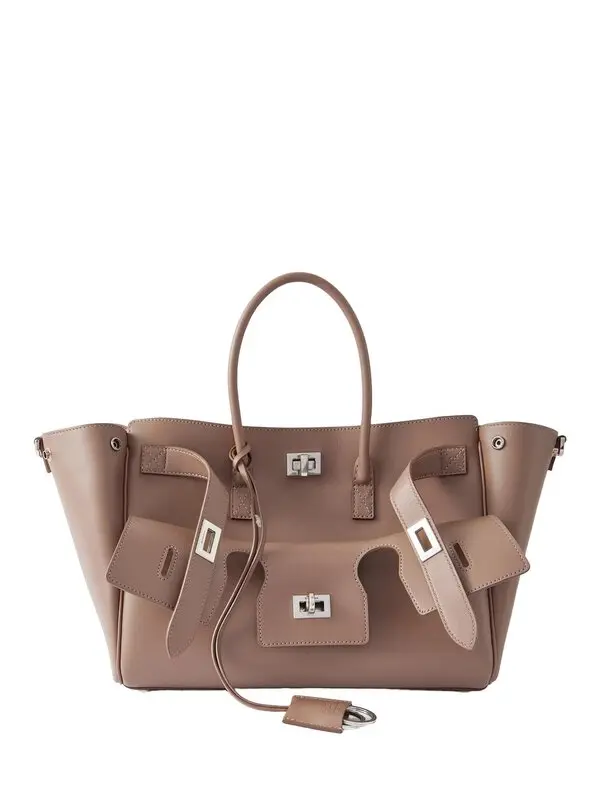 Balenciaga Bel Air Small Leather Tote - Brown