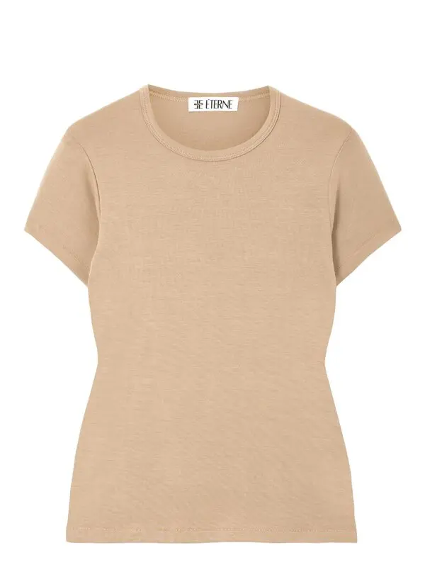Eterne Stretch-modal Jersey T-shirt - Brown