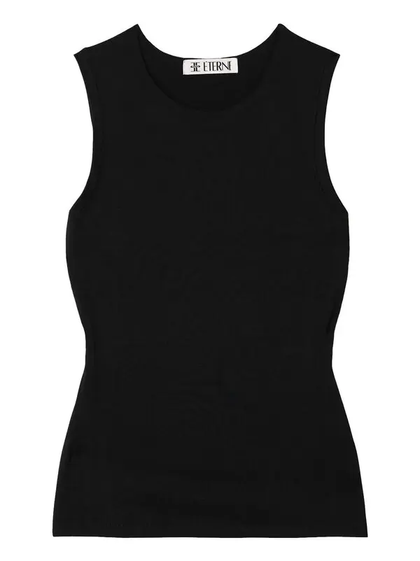 Eterne Slim-fitting Modal-blend Jersey Tank - Black