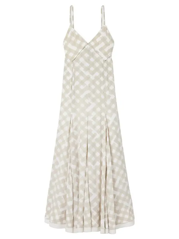 Proenza Schouler June Pleated Maxi Dress - Off-white