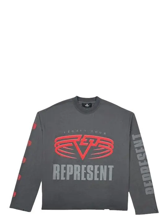 REPRESENT Mlm100365 Living Legacy Tour Long Sleeve Tee Shirt - Grey