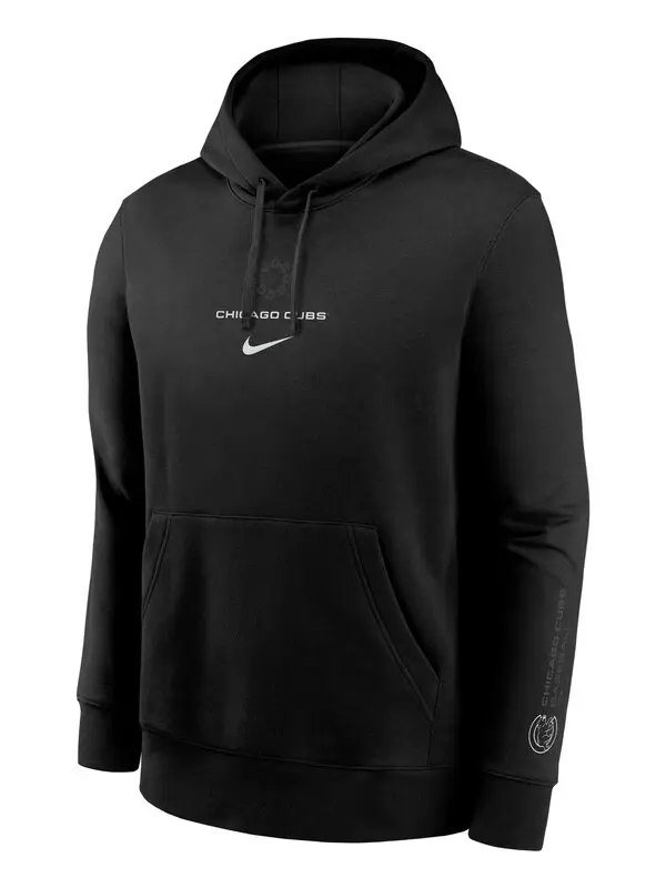 Nike Chicago Cubs Fashion Club Mlb Pullover Hoodie - Black