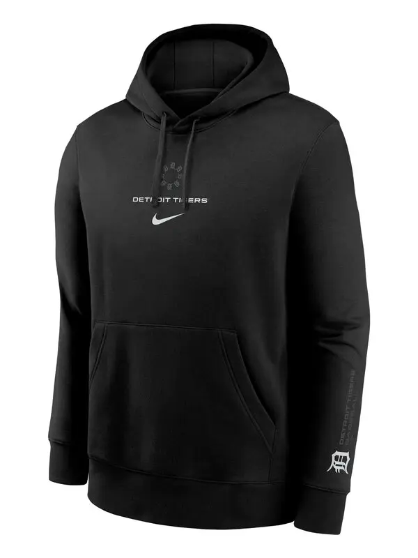 Nike Detroit Tigers Fashion Club Mlb Pullover Hoodie - Black