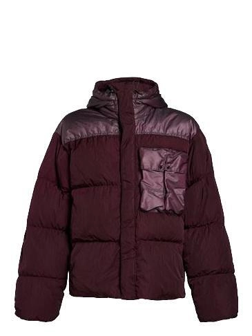 C.P. COMPANY Puffer Jacket With Hood And Logo - Red