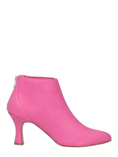 NOA A. Leather Ankle Boots - Fuchsia