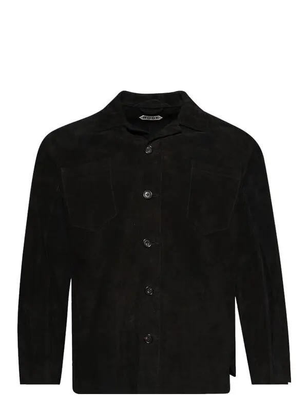 BODE Suede Overshirt - Black