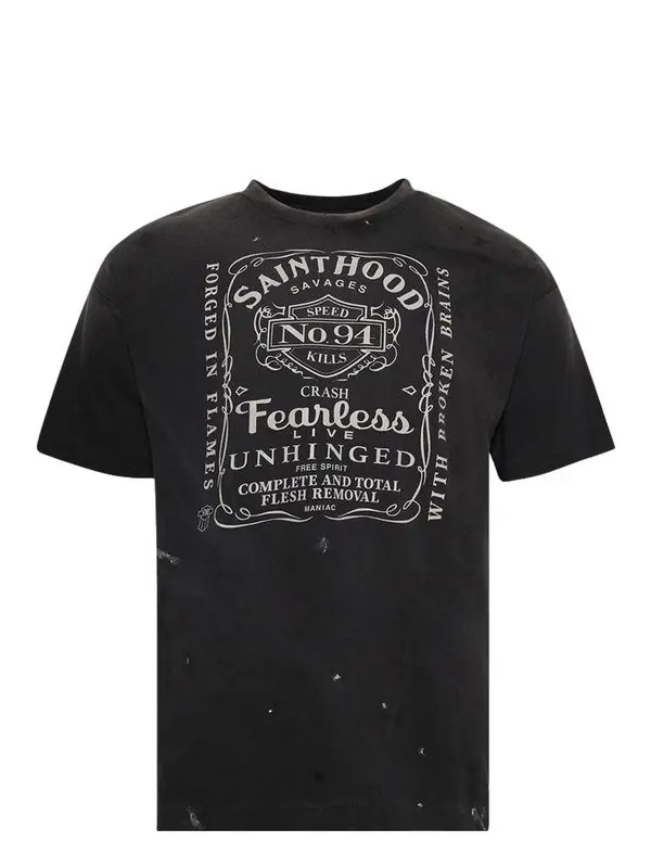 SAINT MXXXXXX X Neighborhood Fearless Tee - Black