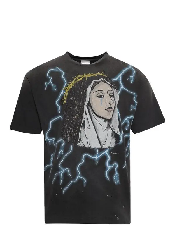 SAINT MXXXXXX Maria Short Sleeve Tee - Black