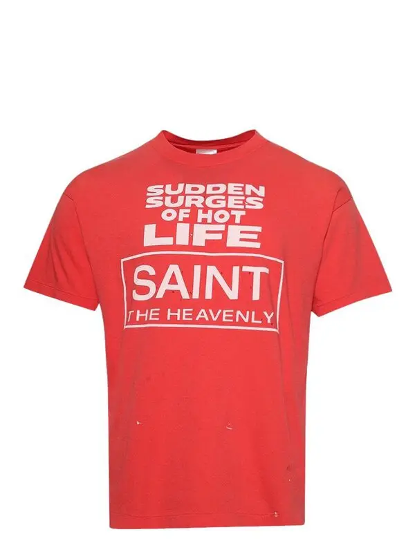 SAINT MXXXXXX Erupting Tee Red - Pink