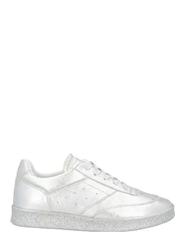 MAISON MARGIELA Leather Low-top Sneakers - Silver