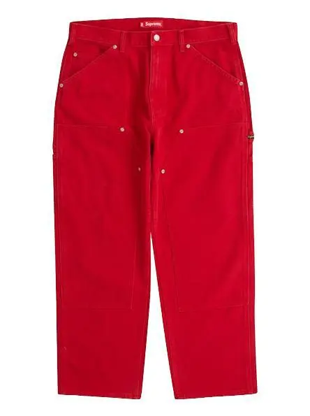 Supreme Double Knee Painter Pant - Red