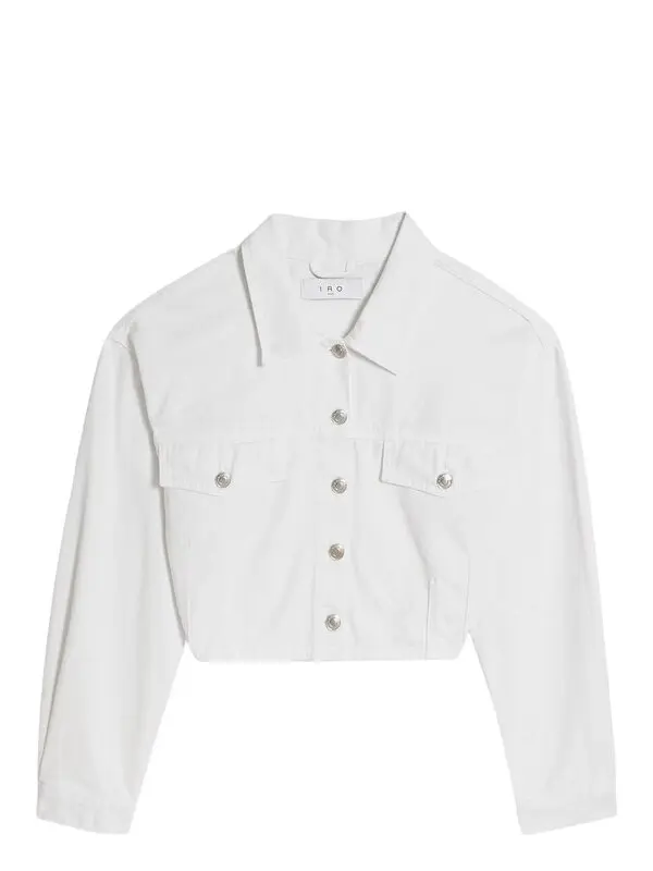 IRO PARIS Mylene Cropped Denim Jacket - White