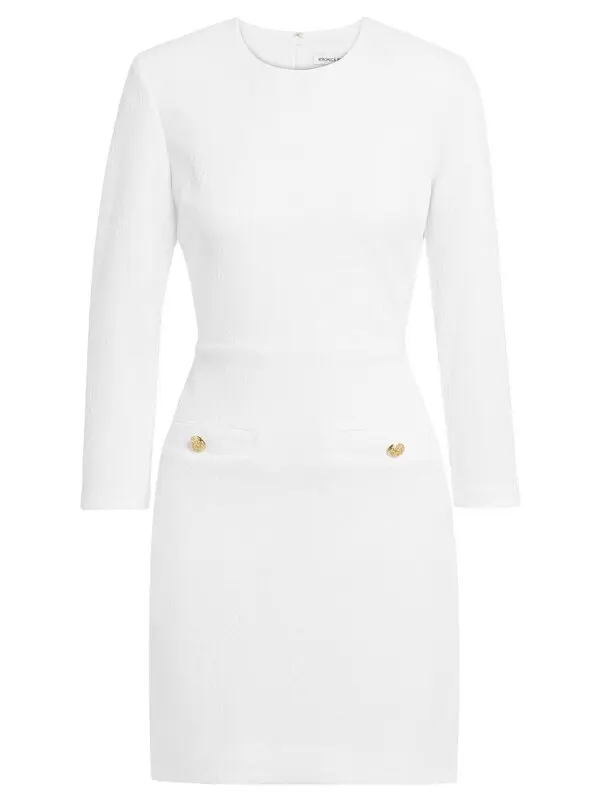 Veronica Beard Channing Cloqué Mini Dress - White