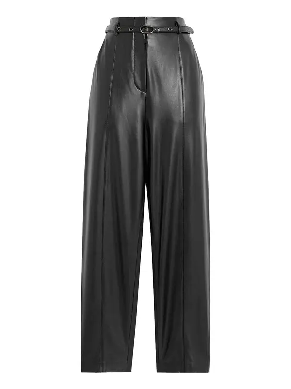 Veronica Beard Analise Belted Tapered Pants - Black