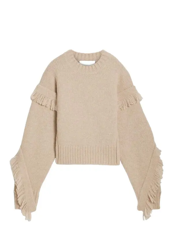 3.1 Phillip Lim Fringed Alpaca-blend Sweater - Beige