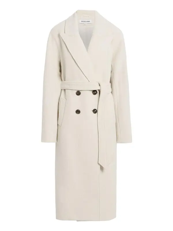 Veronica Beard Della Dickey Wool-felt Coat - Ecru
